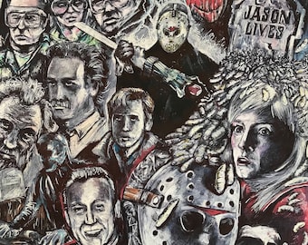 The Texas Chainsaw Massacre Original Art Pam on a Meathook | Etsy