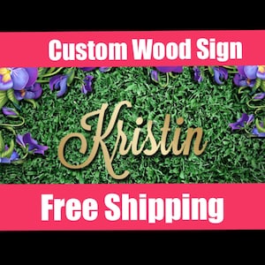 Wooden Name Sign, Nursery Name, Baby Name Cut Out, Cutout Name, Wood ...