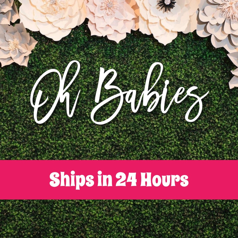 Oh Babies Twins Wood Sign Wood Baby Shower Sign Oh Baby - Etsy