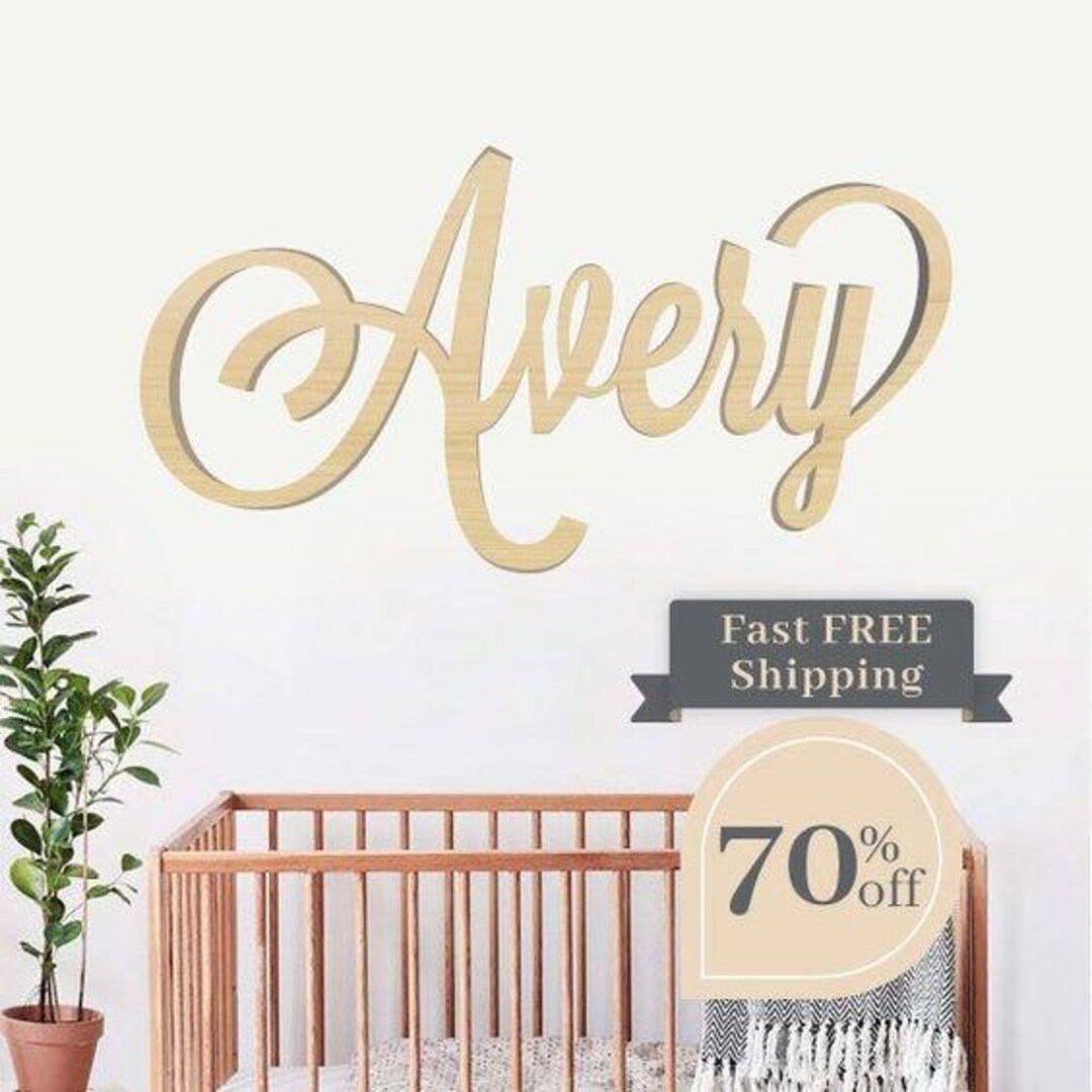 Personalized Wooden Name Sign – Custom Wood Name Plaques for Nursery ...