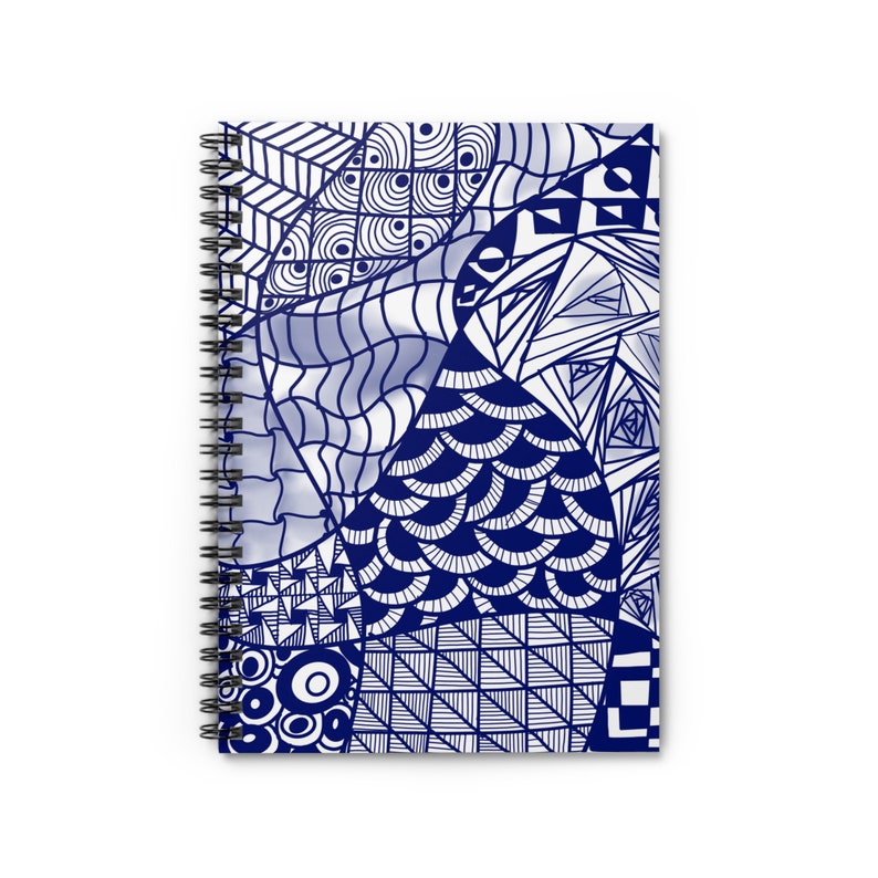 Zentangle Spiral Notebook Ruled Line 118 Pages Spiral Notebook - Etsy