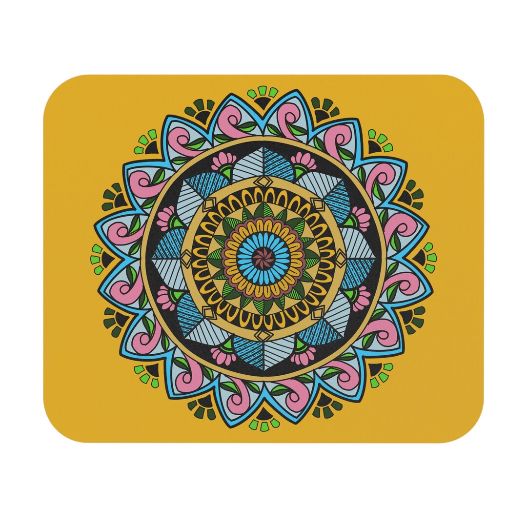 Mouse Pad Mandala Art Indian Folk Art Gift for Her Diwali Gift for Xmas ...