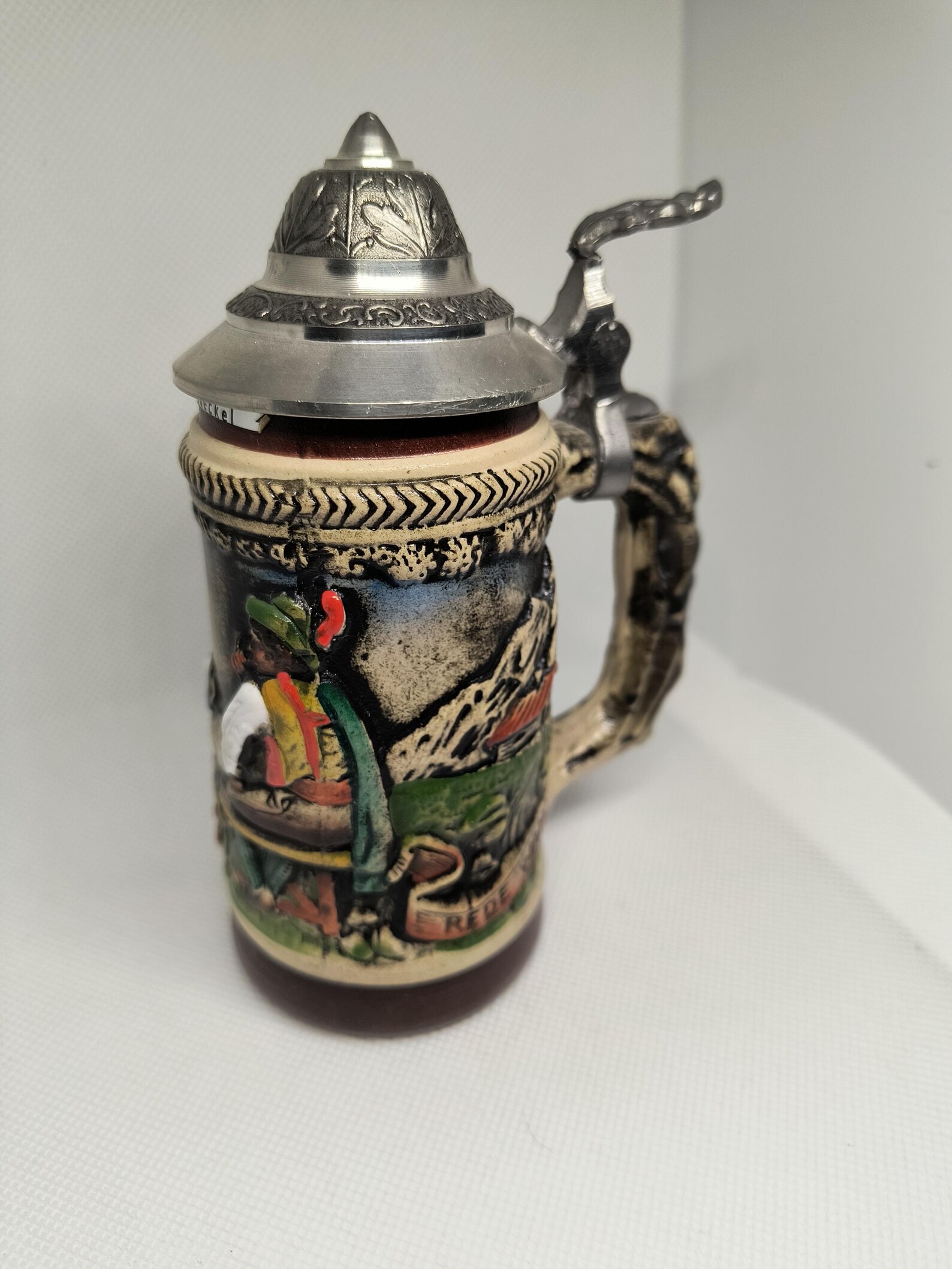 Vintage German Beer Stain Zinndeckel Germany Vintage 1980s , Trinkeklar ...