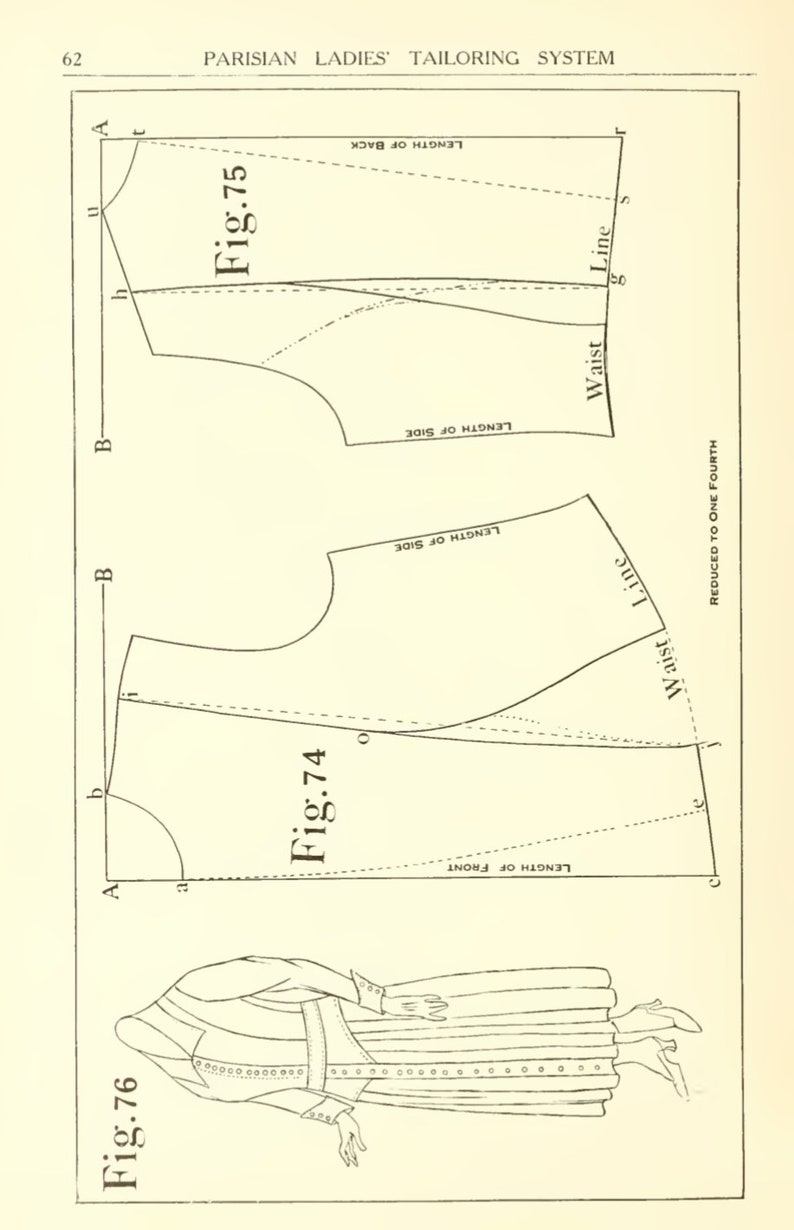 Antique Sewing Book Pattern Making Parisian Ladies Tailoring System ...