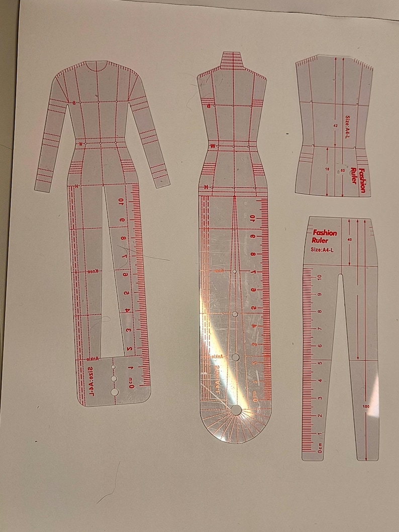 Humanoid French Curve Template Rulers, Fashion Croquis for Illustration ...