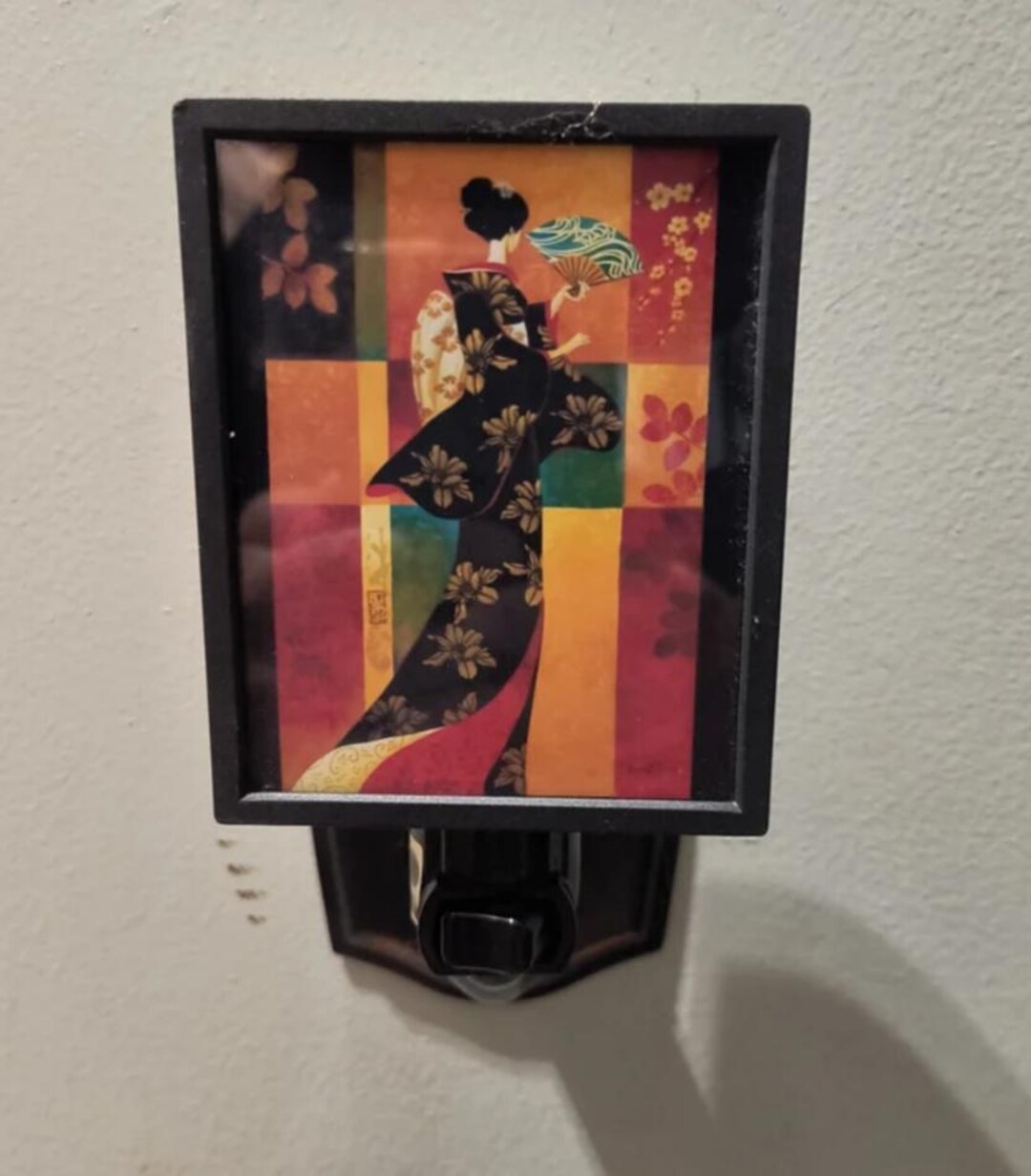 Vintage Japanese Geisha Night Light Kimono Lamp 1990s Rare Collectible ...
