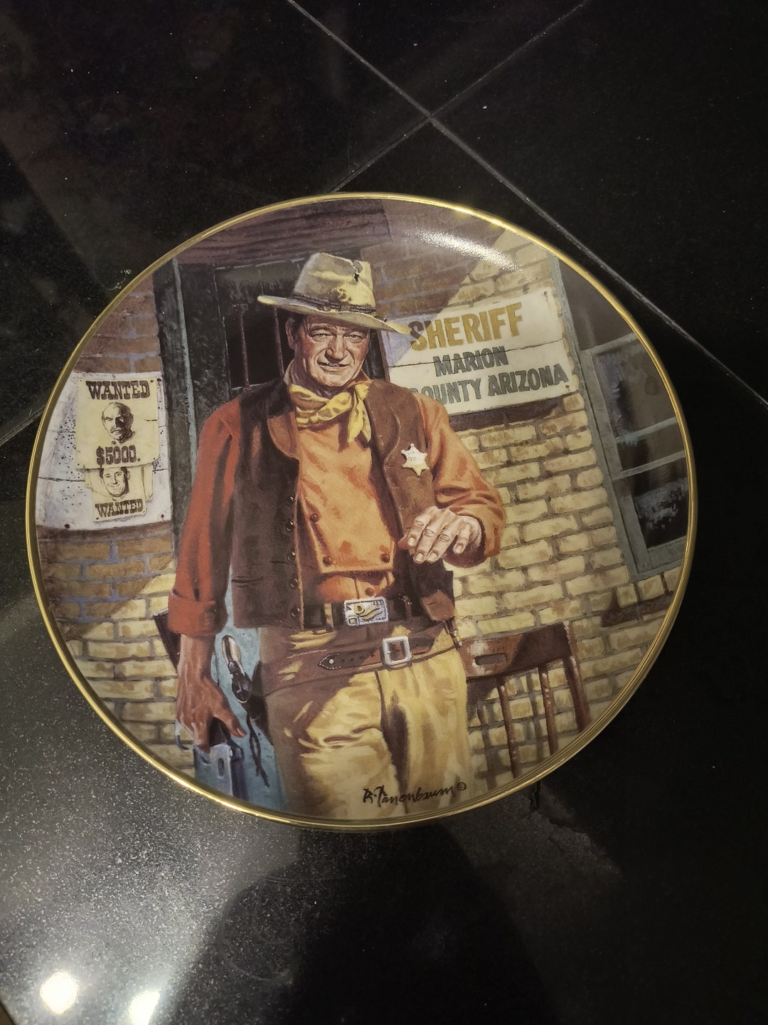 Vintage Porcelain John Wayne, American Legend Plate Limited Edition ...