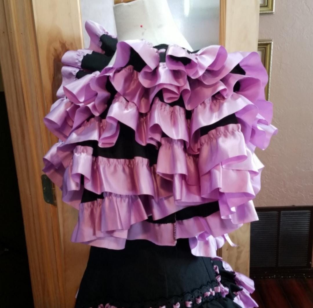 Vintage 1980s Handmade Flamenco Dress | Polka Dot Ruffle Dress | Retro ...