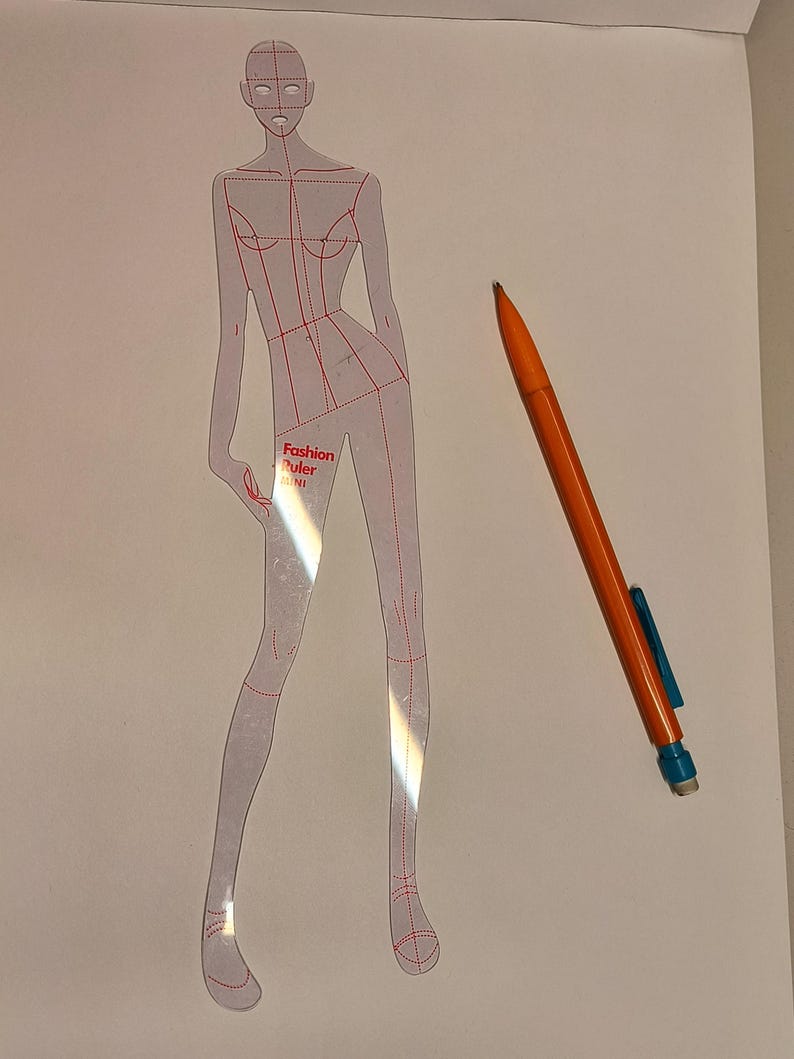 Humanoid French Curve Template Rulers, Fashion Croquis for Illustration ...