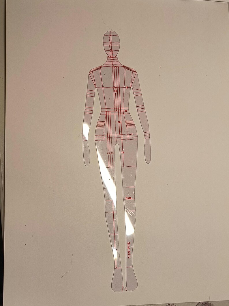 Humanoid French Curve Template Rulers, Fashion Croquis for Illustration ...