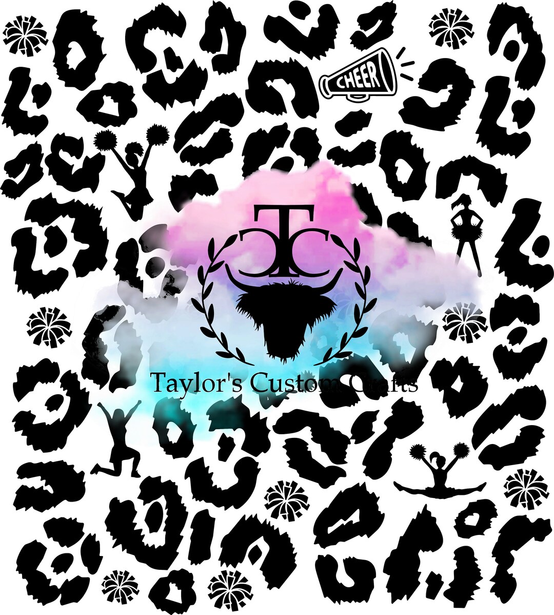 Cheer Cheetah / Leopard Print SVG and PNG Files - Etsy