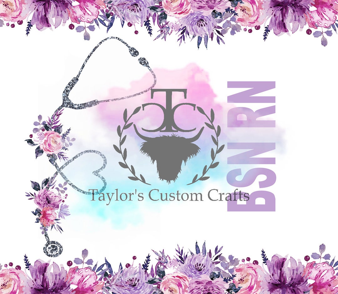 BSN RN Tumbler Wrap File PNG - Etsy