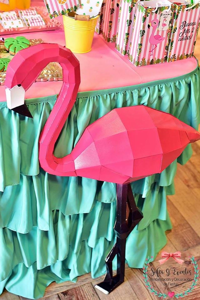 Papercraft Flamingo 3D Paper Craft model DIY Paper | Etsy