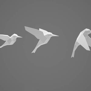 Papercraft Birds, How to Make 3D Paper Craft, Paper Sculpture Pattern ...