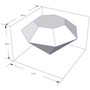 Papercraft Gems, Paper Craft Jewel, Crystal PDF Template, Stones 3D ...