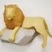 Papercraft Lion, 3D Paper Model, PDF Paper Craft Template, Low Poly Leo ...