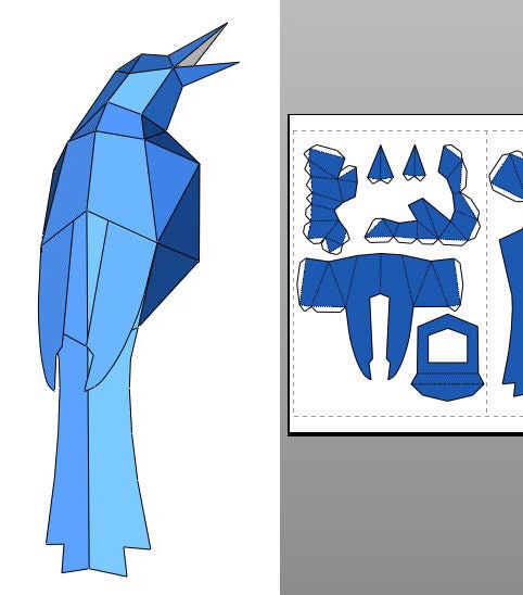 DIY Bird for a Frame Papercraft Bird Animal Paper Craft | Etsy UK