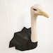 DIY Paper Craft Ostrich, 3D Papercraft Animal Trophy Head, Low Poly ...