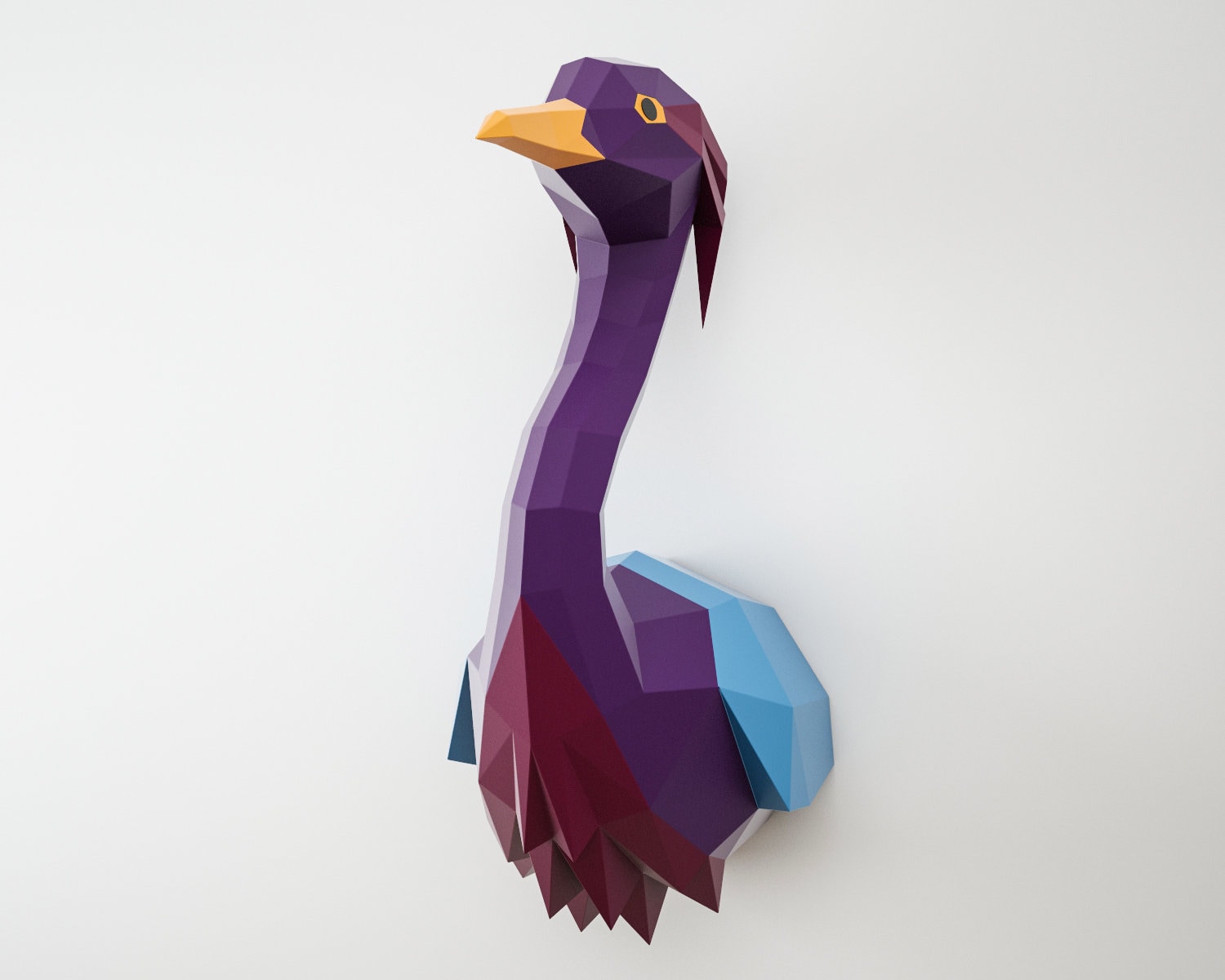 Papercraft Blue Heron Paper Craft Model Egret Template | Etsy