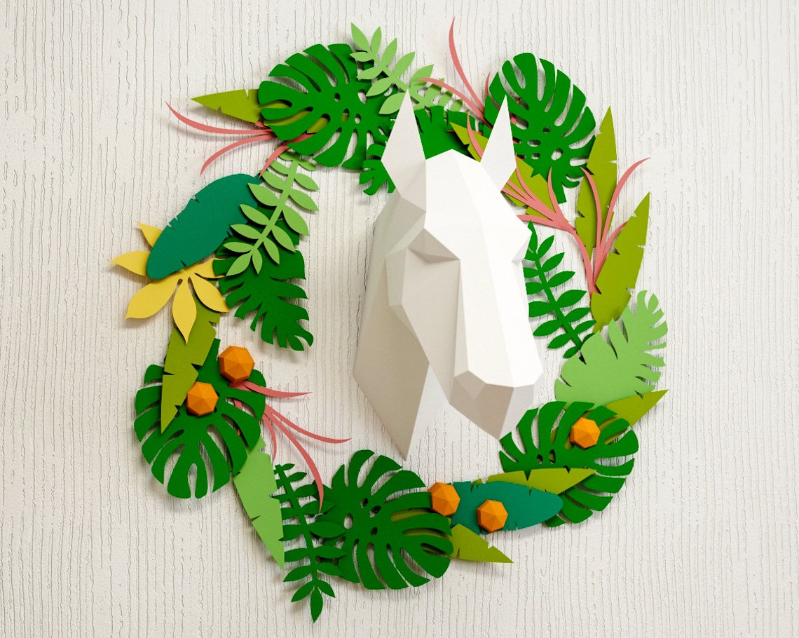 Background Plants for Papercraft 3D Sculptures, Paper Plants Home Decor ...