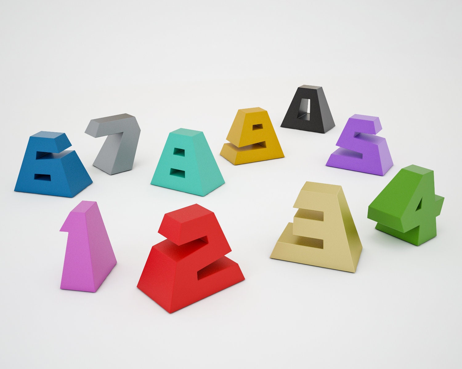 Papercraft Digits Paper Craft Numbers Model Holiday Decor - Etsy