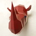 Paper Craft Rhinoceros Head, Low Poly Pattern, Papercraft Model Animals ...