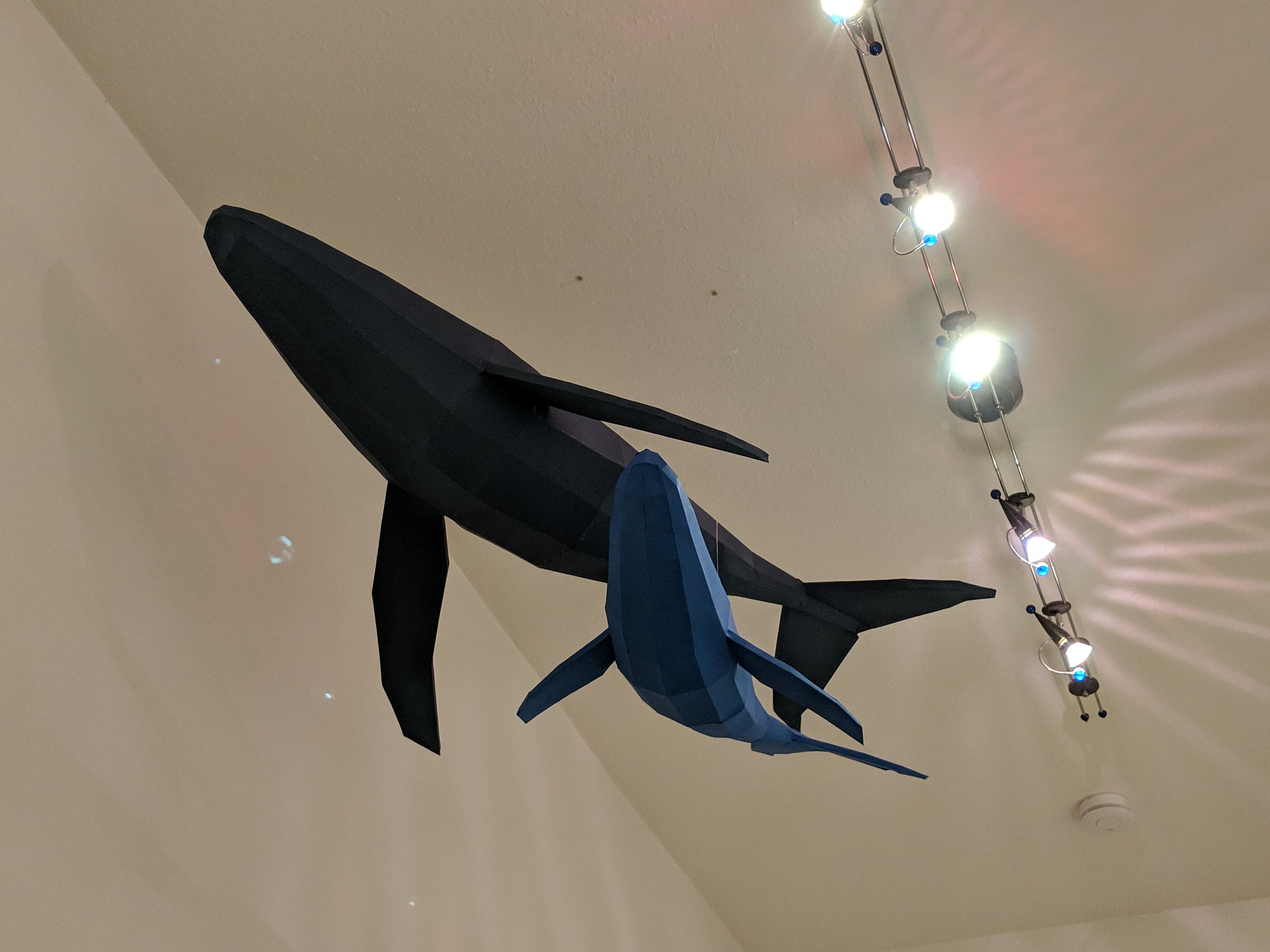 Papercraft Whale, 3D Family of Whales Paper Model, Paper Sculpture ...