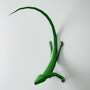 Papercraft Lizard, 3D Paper Craft Lacertian, Papercraft PDF Template ...