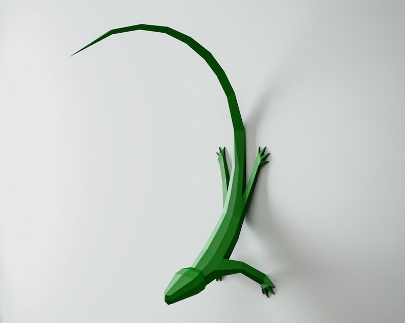 Papercraft Lizard 3D paper craft lacertian papercraft PDF | Etsy