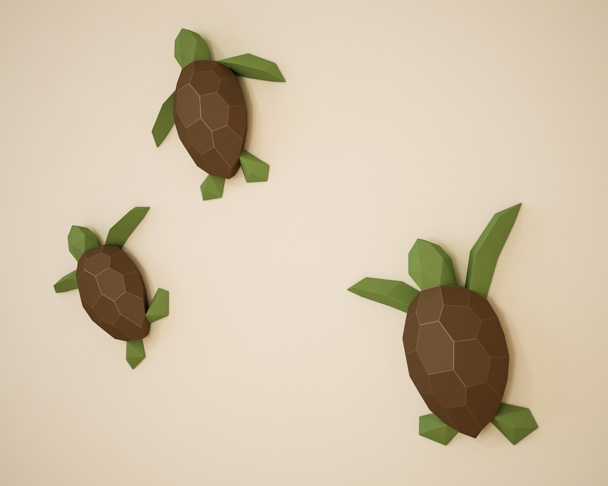 Papercraft Turtles Paper Craft Turtle Model Tortoise PDF | Etsy