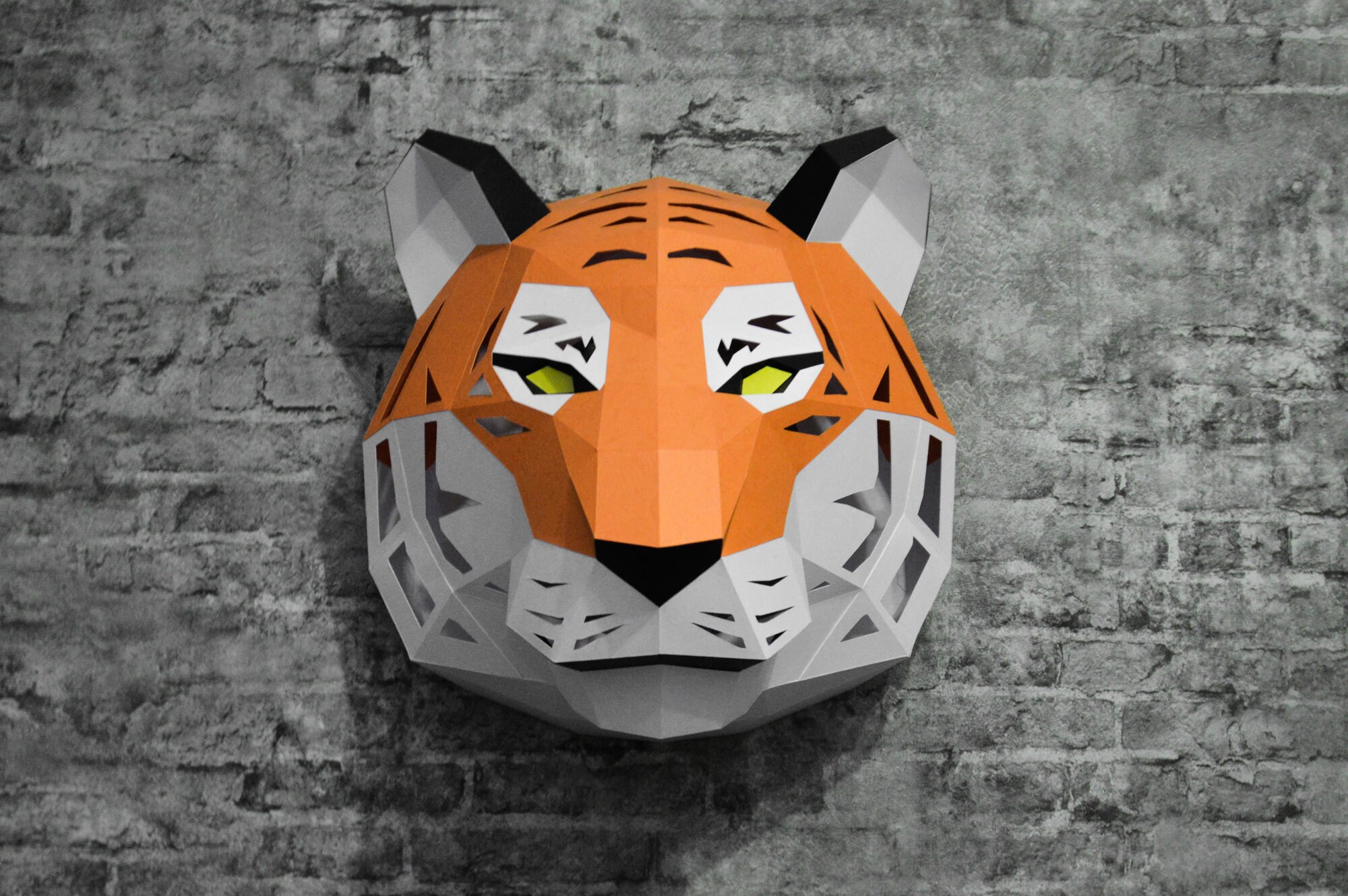 DIY Papercraft Tiger plantilla de modelo de artesanía de | Etsy