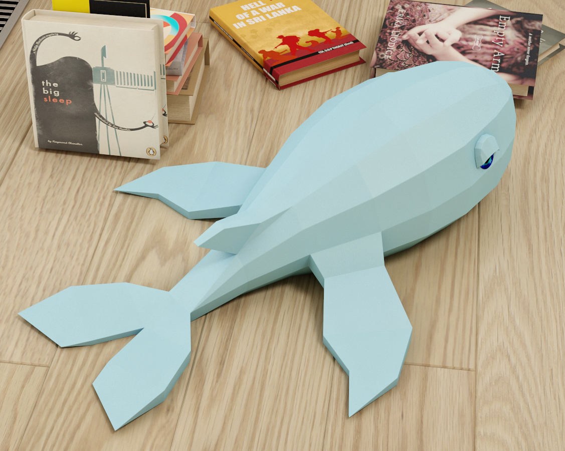 Papercraft Whale proyecto de papel DIY modelo de papel 3D | Etsy