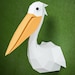 DIY Paper Pelican 3D, Papercraft Sculpture, Paper Craft Model, Low Poly ...
