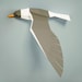 Papercraft Gull 3D Sculpture, DIY Paper Craft Template, Seagull Origami ...