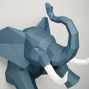 3D Papercraft Elephant, DIY Paper Craft Model, Art Project Ideas ...