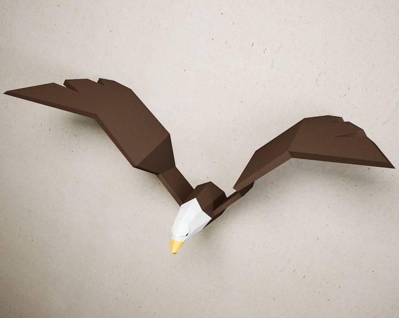 3D Papercraft Eagle DIY Paper Craft Bald Eagle Hawk Vulture - Etsy