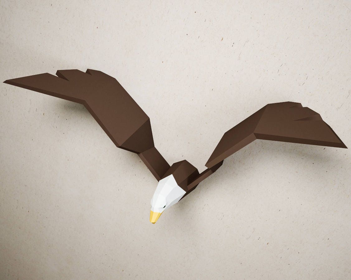 3D Papercraft Eagle DIY Paper Craft Bald Eagle Hawk Vulture - Etsy