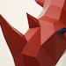 Paper Craft Rhinoceros Head, Low Poly Pattern, Papercraft Model Animals ...