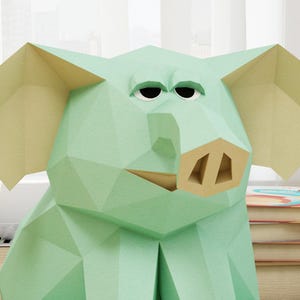 Papercraft Elephant, 3D Paper Craft Toy, DIY Paper Project, PDF ...