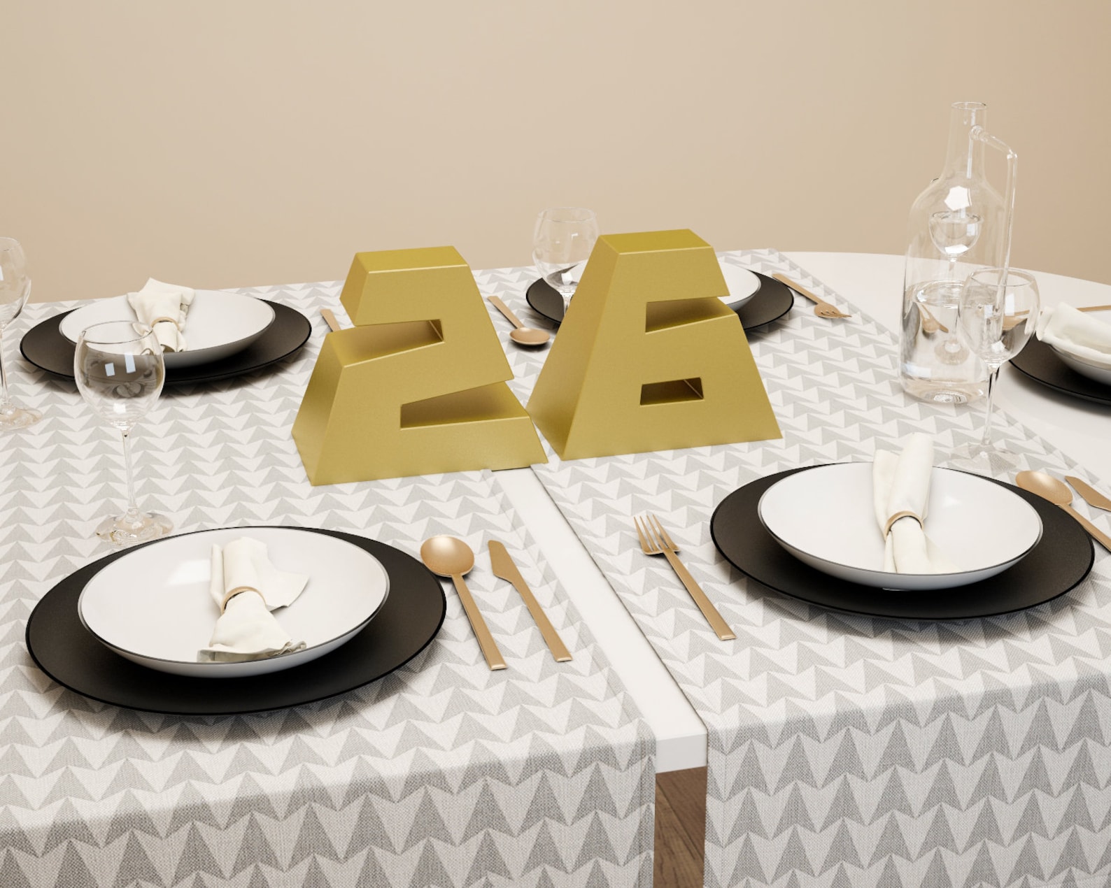 Papercraft Digits Paper Craft Numbers Model Holiday Decor - Etsy