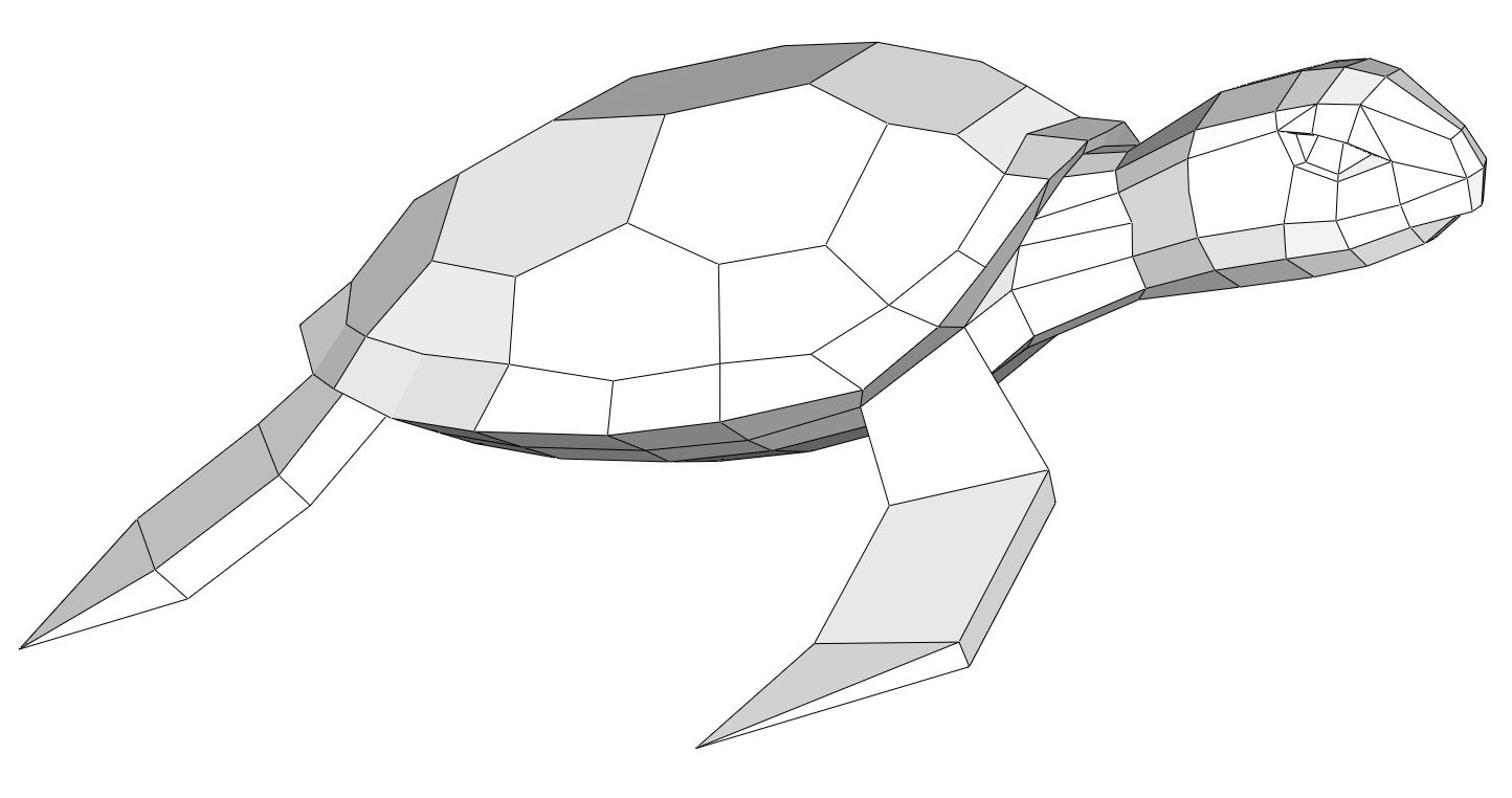 Papercraft Turtle DIY 3D origami home decor Paper craft | Etsy