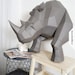 Papercraft Rhino, Paper Craft Rhinoceros, DIY Sculpture, PDF Template ...