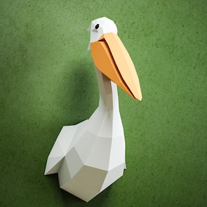 DIY Paper Pelican 3D, Papercraft Sculpture, Paper Craft Model, Low Poly ...