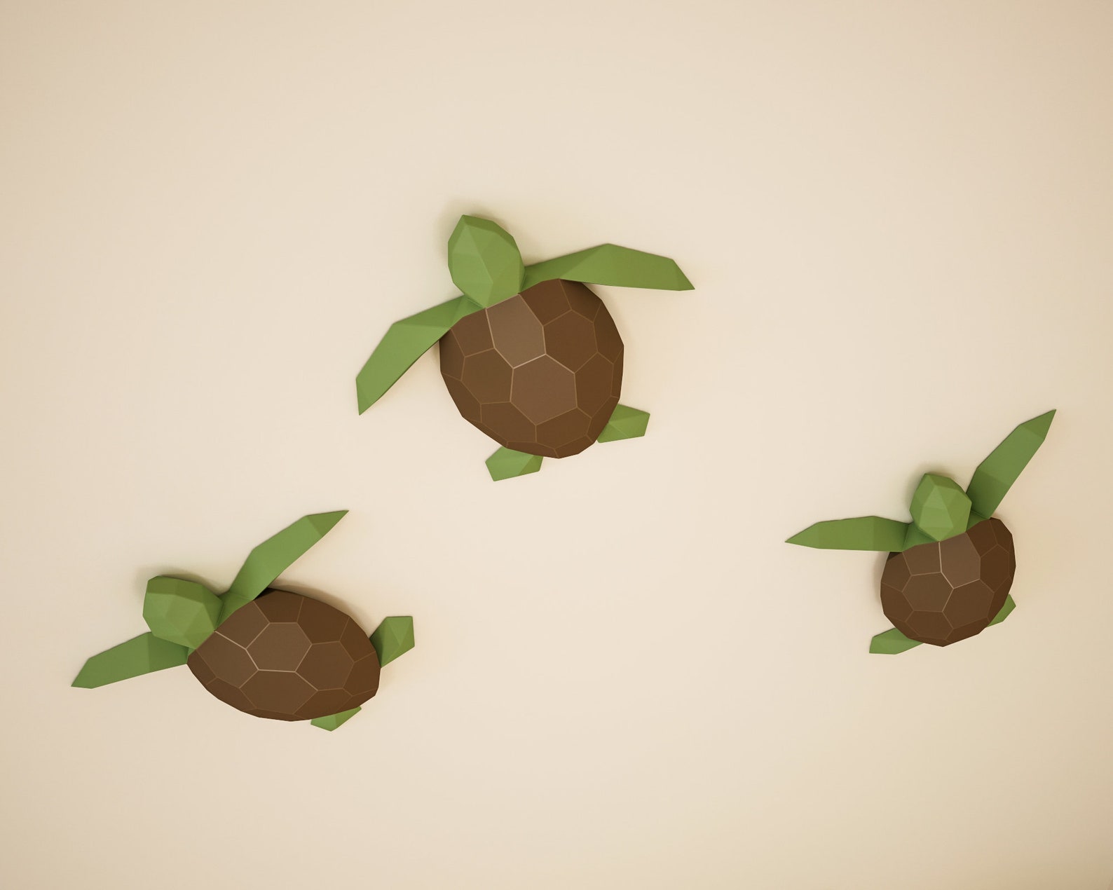 Papercraft Turtles Paper Craft Turtle Model Tortoise PDF | Etsy