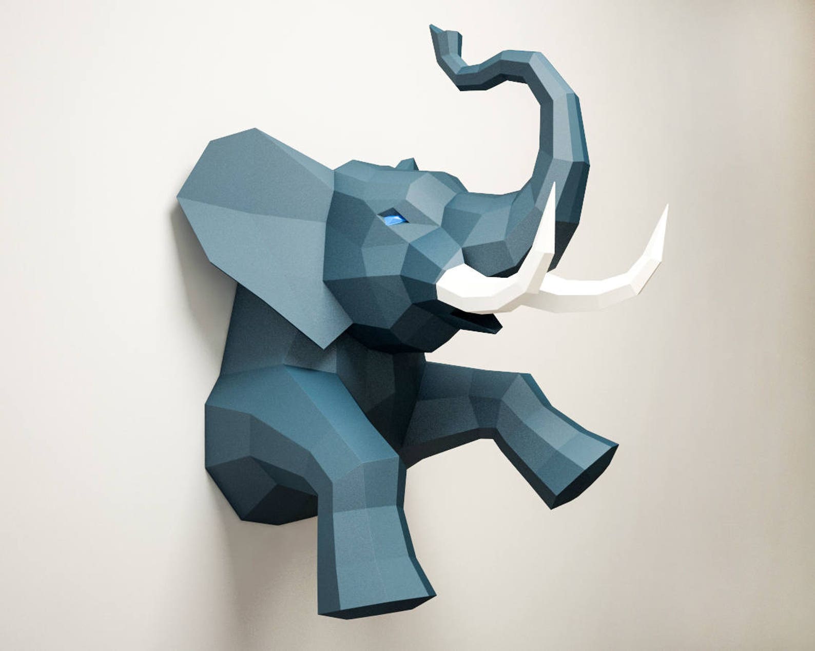 3D Papercraft Elephant, DIY Paper Craft Model, Art Project Ideas ...