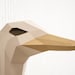 DIY Paper Craft Ostrich, 3D Papercraft Animal Trophy Head, Low Poly ...