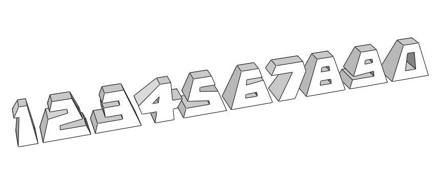 Papercraft Digits, Paper Craft Numbers Model, Holiday Decor, Party ...