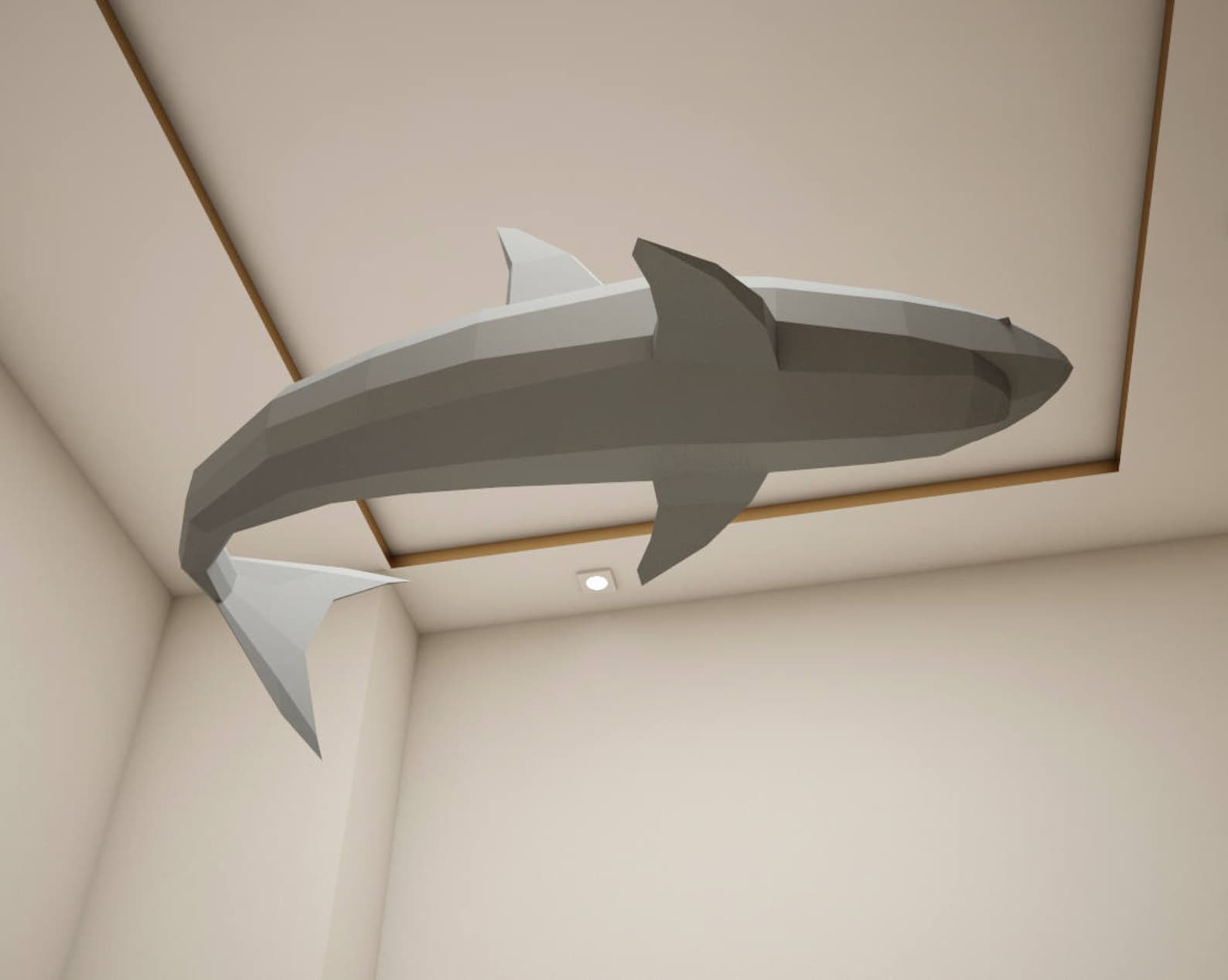 Papercraft Shark modelo 3D Paper Craft bajo poly tiburon - Etsy España