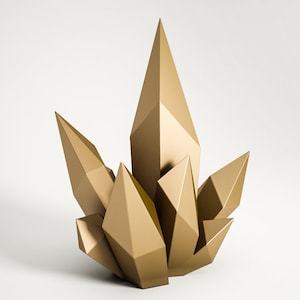 DIY Paper Craft Crystal, 3D Papercraft Model, PDF Template, Low Poly ...