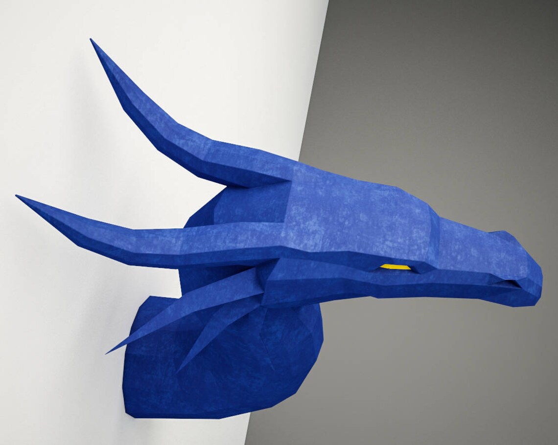 Papercraft Dragon 3D DIY Paper Craft project Sculpture home | Etsy